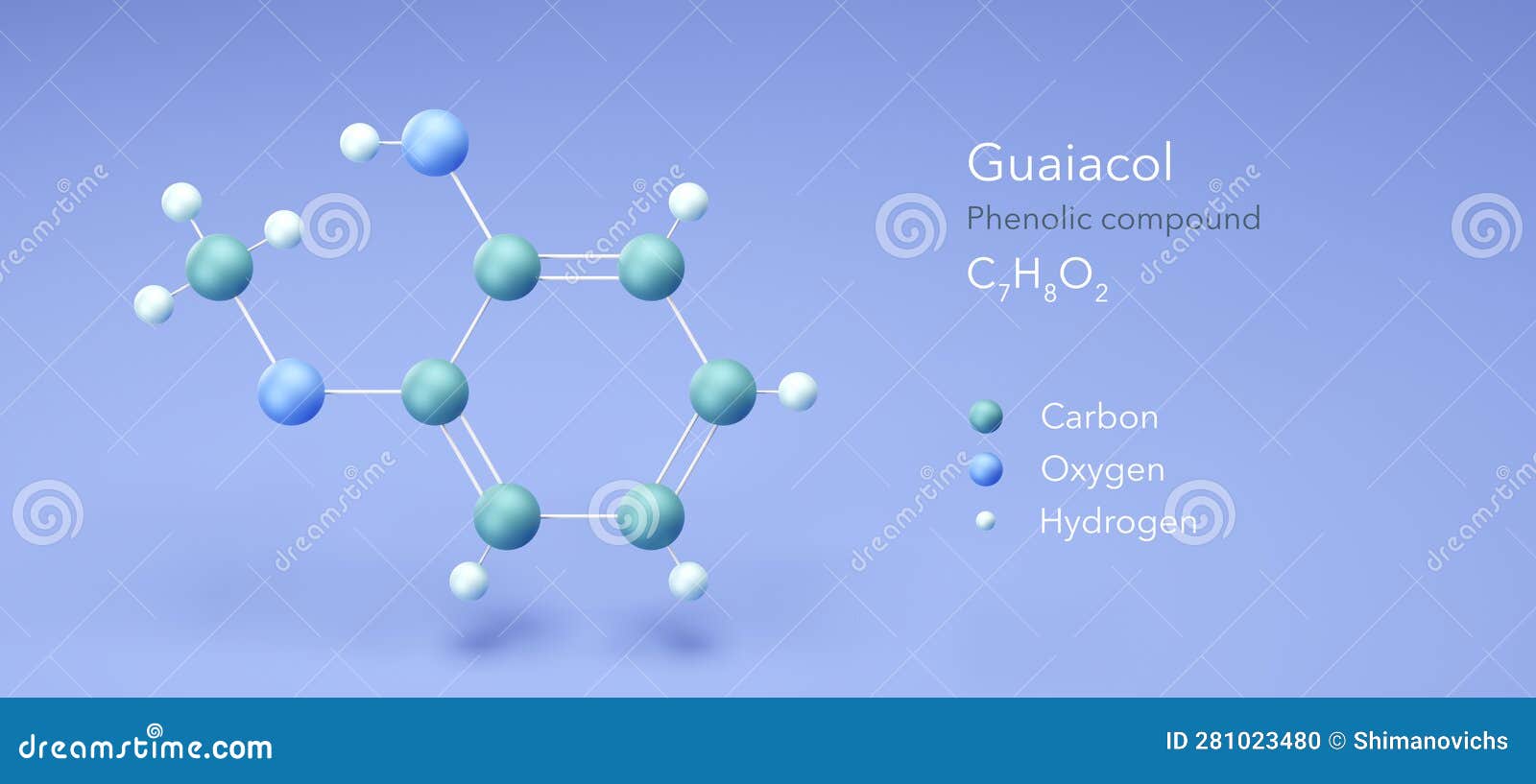 Guaiacol Molecule, Molecular Structures, Phenolic Compound, 3d Model ... Guaiacol Molecule, Molecular Structures, Phenolic Compound, 3d Model ...