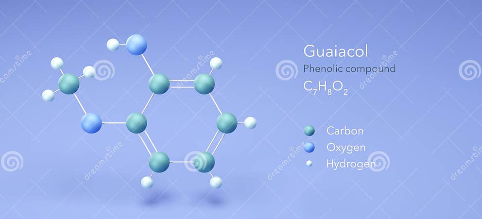 Guaiacol Molecule, Molecular Structures, Phenolic Compound, 3d Model ...