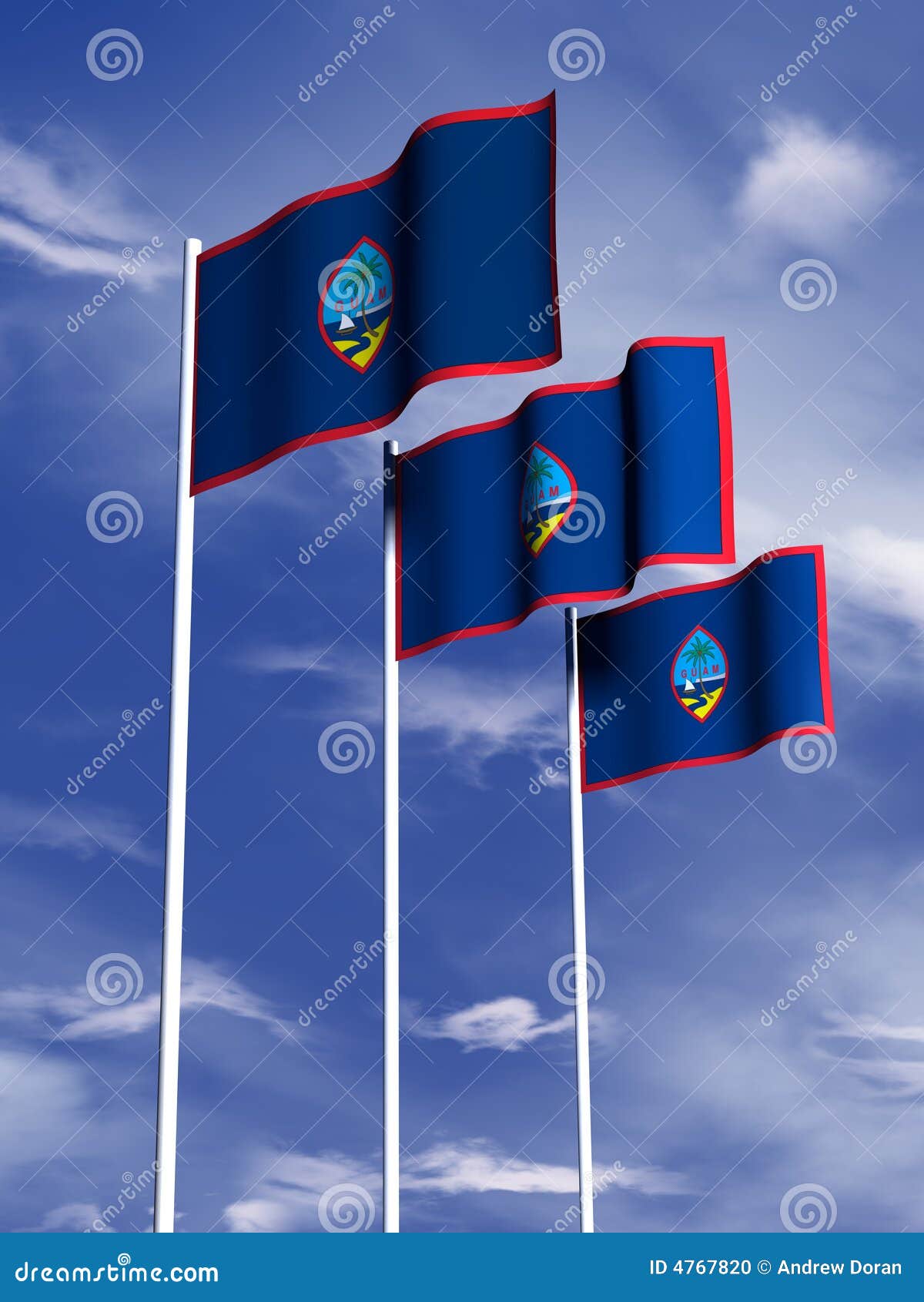 Guam flag stock illustration. Illustration of symbol, country - 4767820