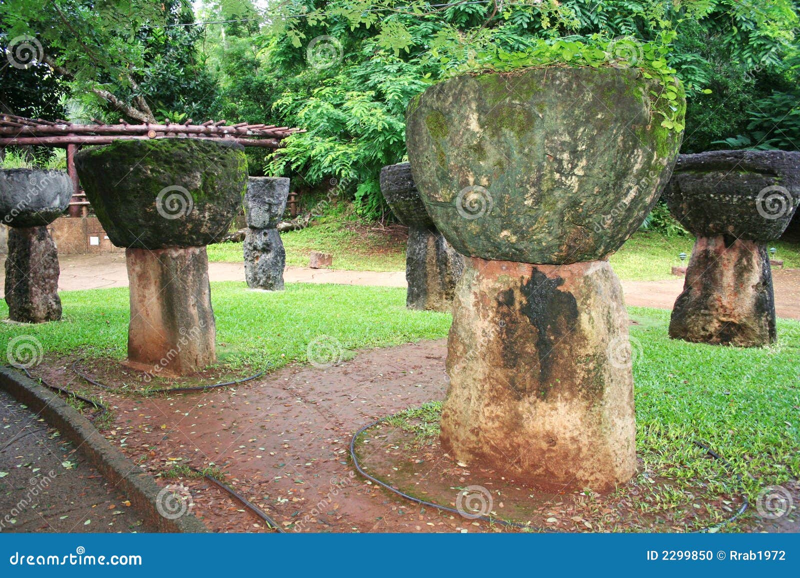 Guam Latte Stones stock photo. Image of summer, leaf, ocean - 2299850