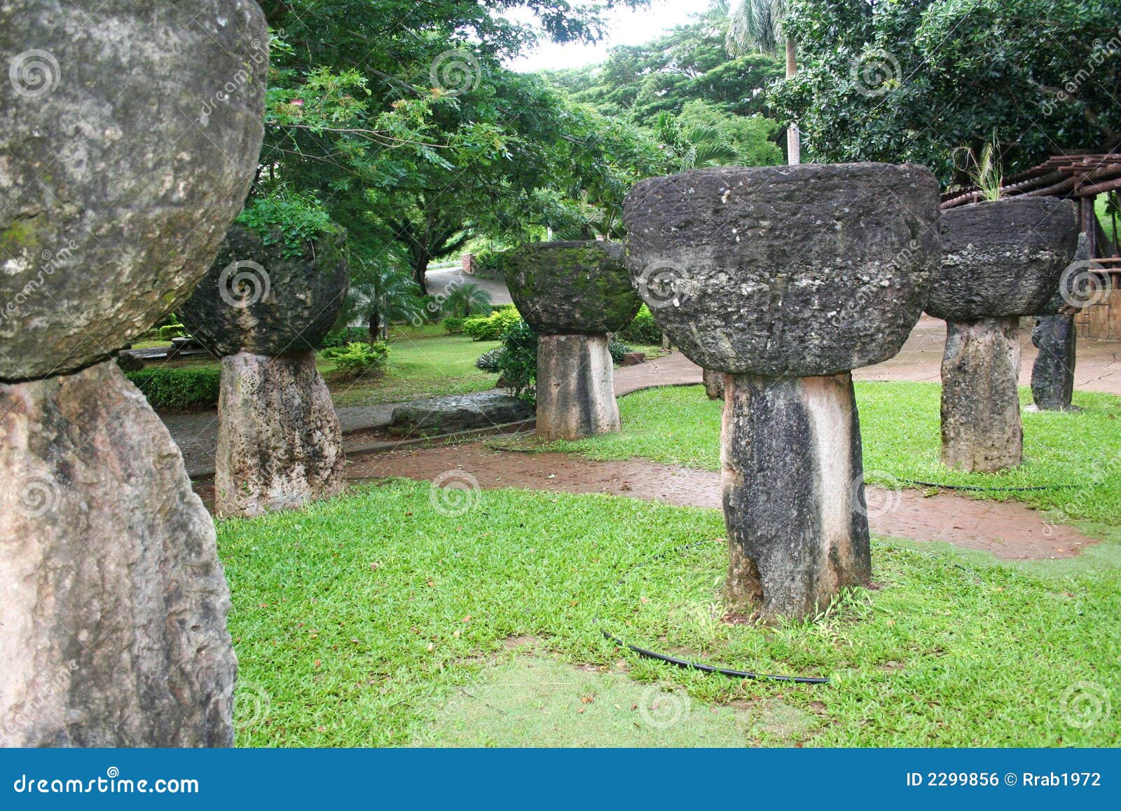 Latte Stones At Triangle Park In Guam Stock Image | CartoonDealer.com ...