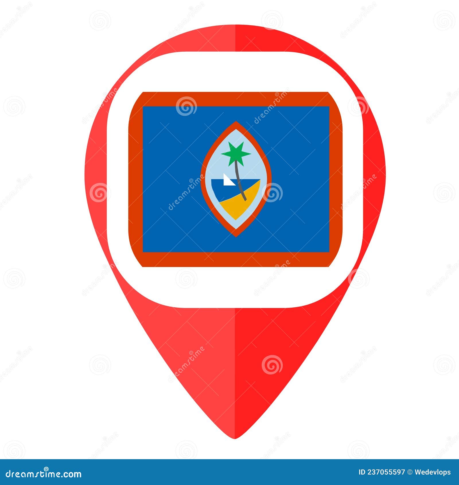Guam Pin Marker Pointer Locator Stock Image - Illustration of ...