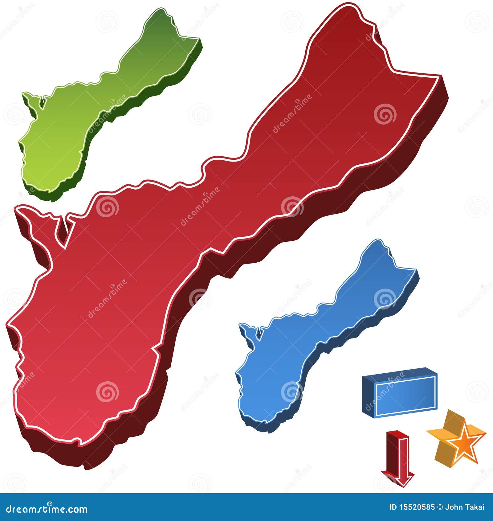 Guam State Map stock vector. Illustration of graphic - 15520585