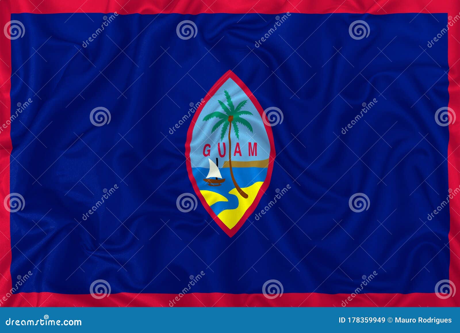 Guam Territory Flag Stock Image | CartoonDealer.com #178359949