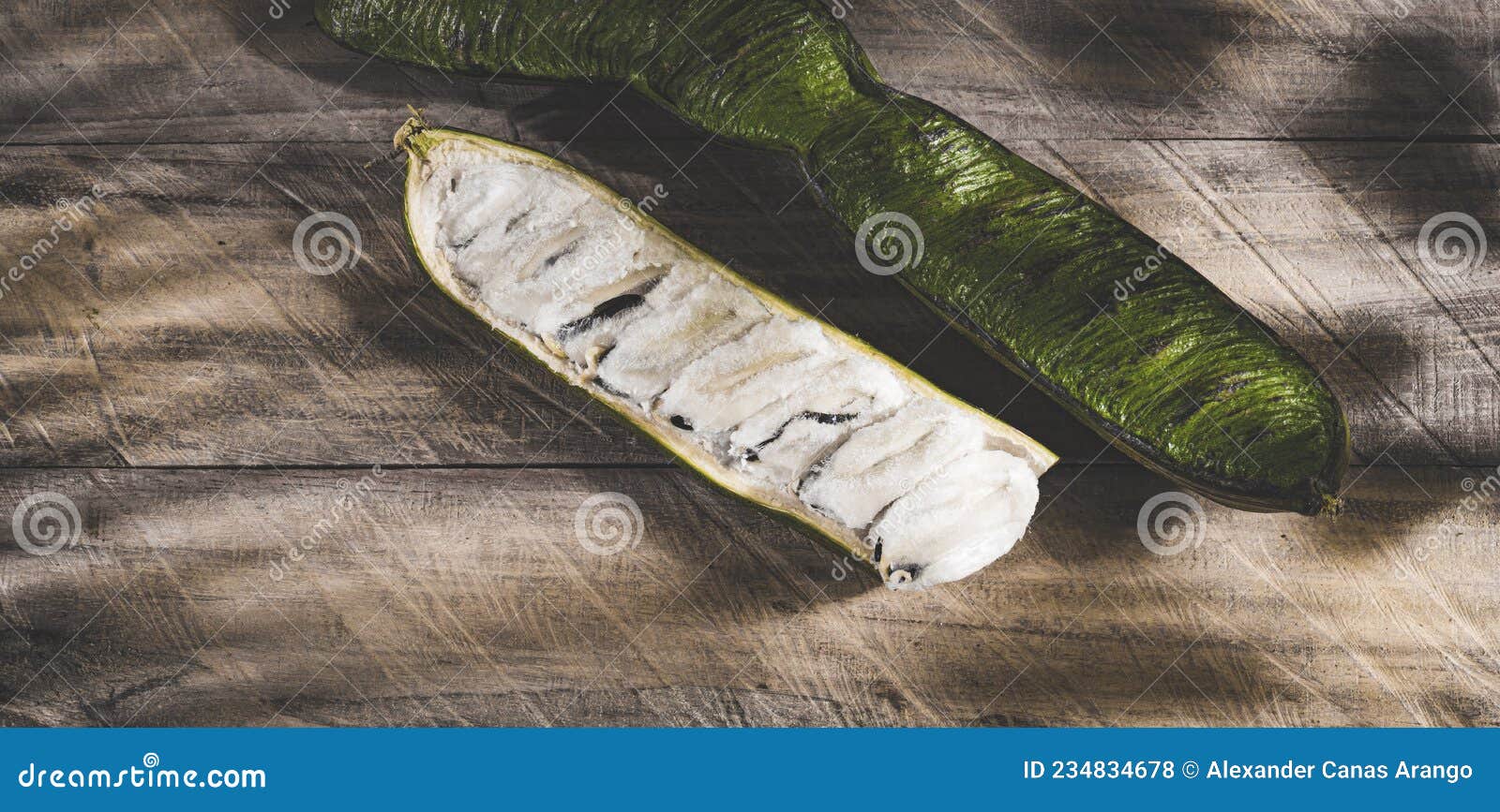 Guama Tropical Fruit - Inga Edulis Stock Photo - Image of beans ...