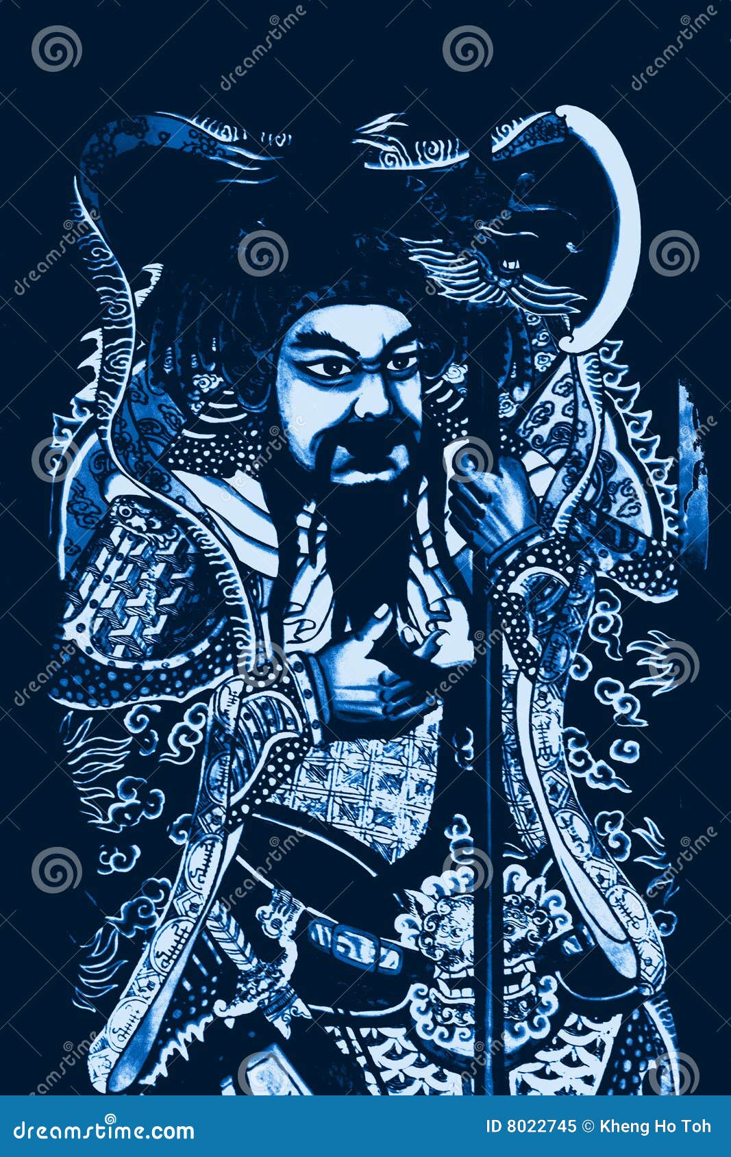 Guan Gong Chinese God of War Stock Illustration - Illustration of ...