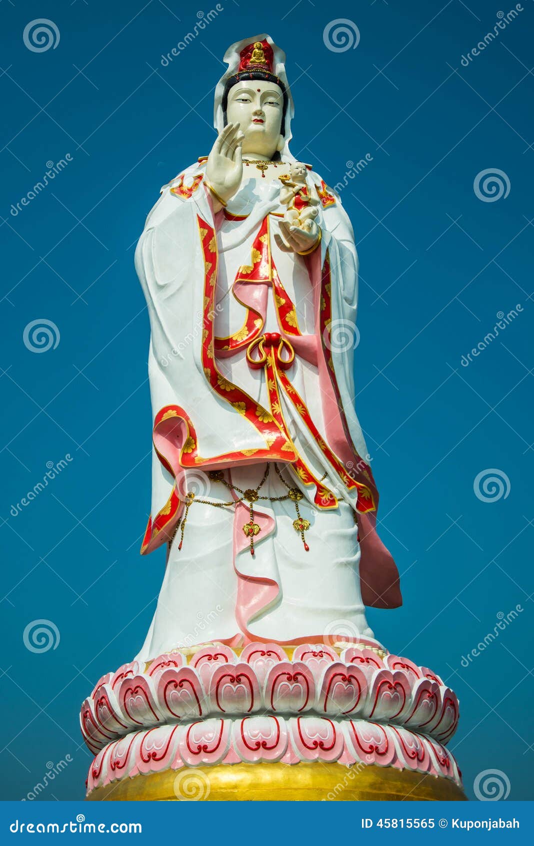 Guan Yin (the Goddess of Mercy) Stock Image - Image of culture, large ...