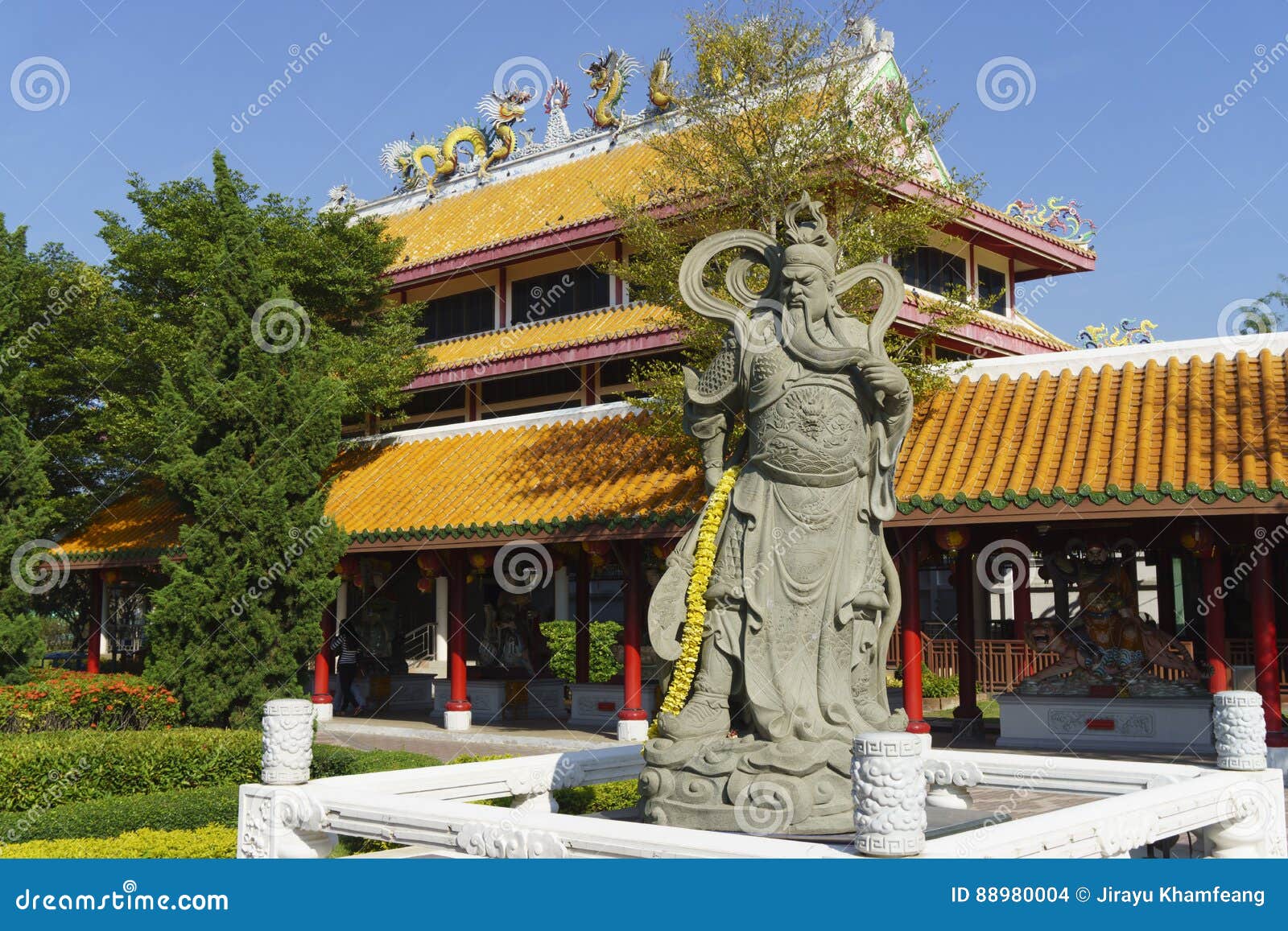 Guan Yu Statue editorial stock image. Image of temple - 88980004