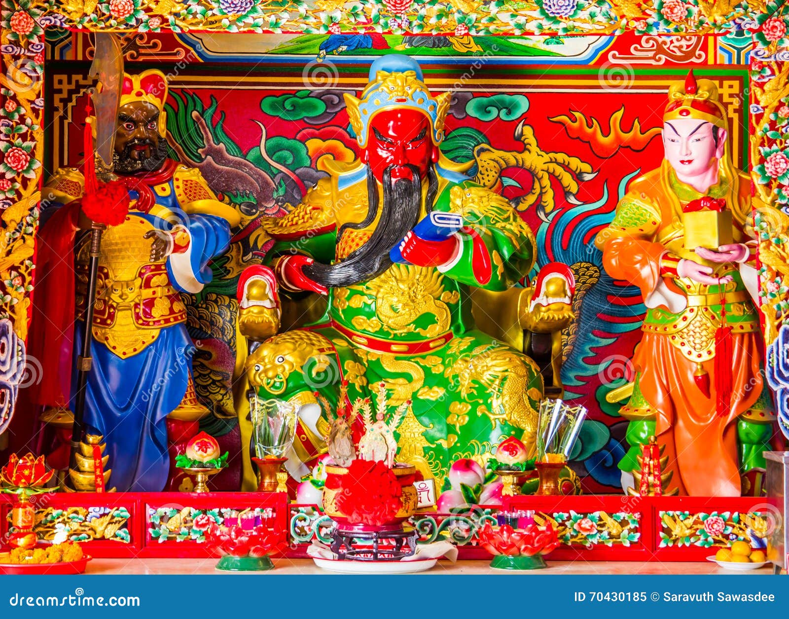 Guan Yu statues stock image. Image of symbol, sculpture - 70430185