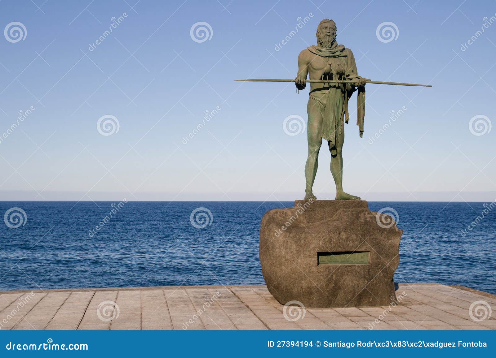 Guanche Statue in Candelaria Stock Photo - Image of statue, coast: 27394194