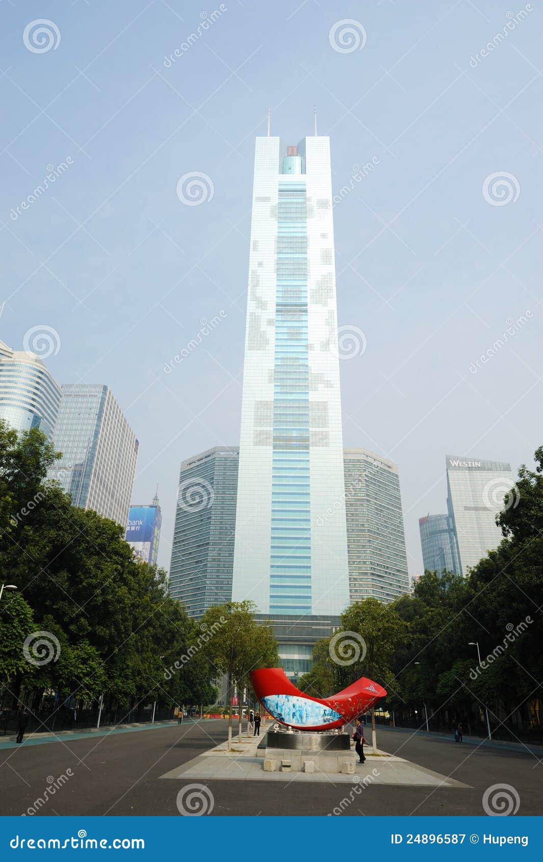 Guangzhou CITIC Tower editorial photography. Image of building - 24896587
