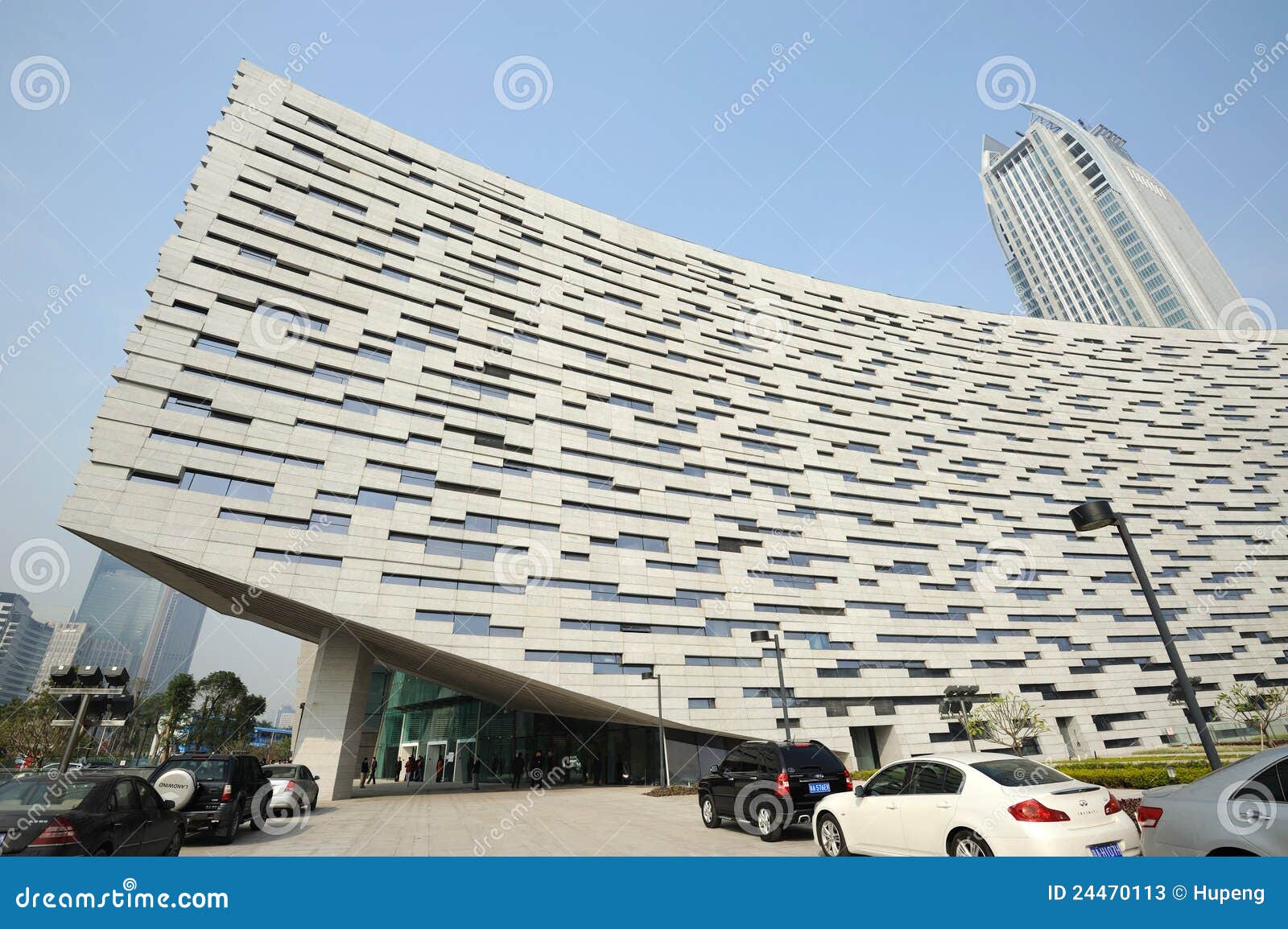 Guangzhou New Library editorial stock photo. Image of blue - 24470113