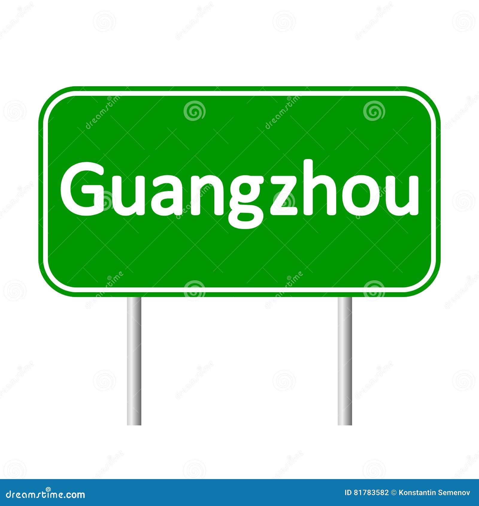 Guangzhou road sign. stock illustration. Illustration of guangzhou ...