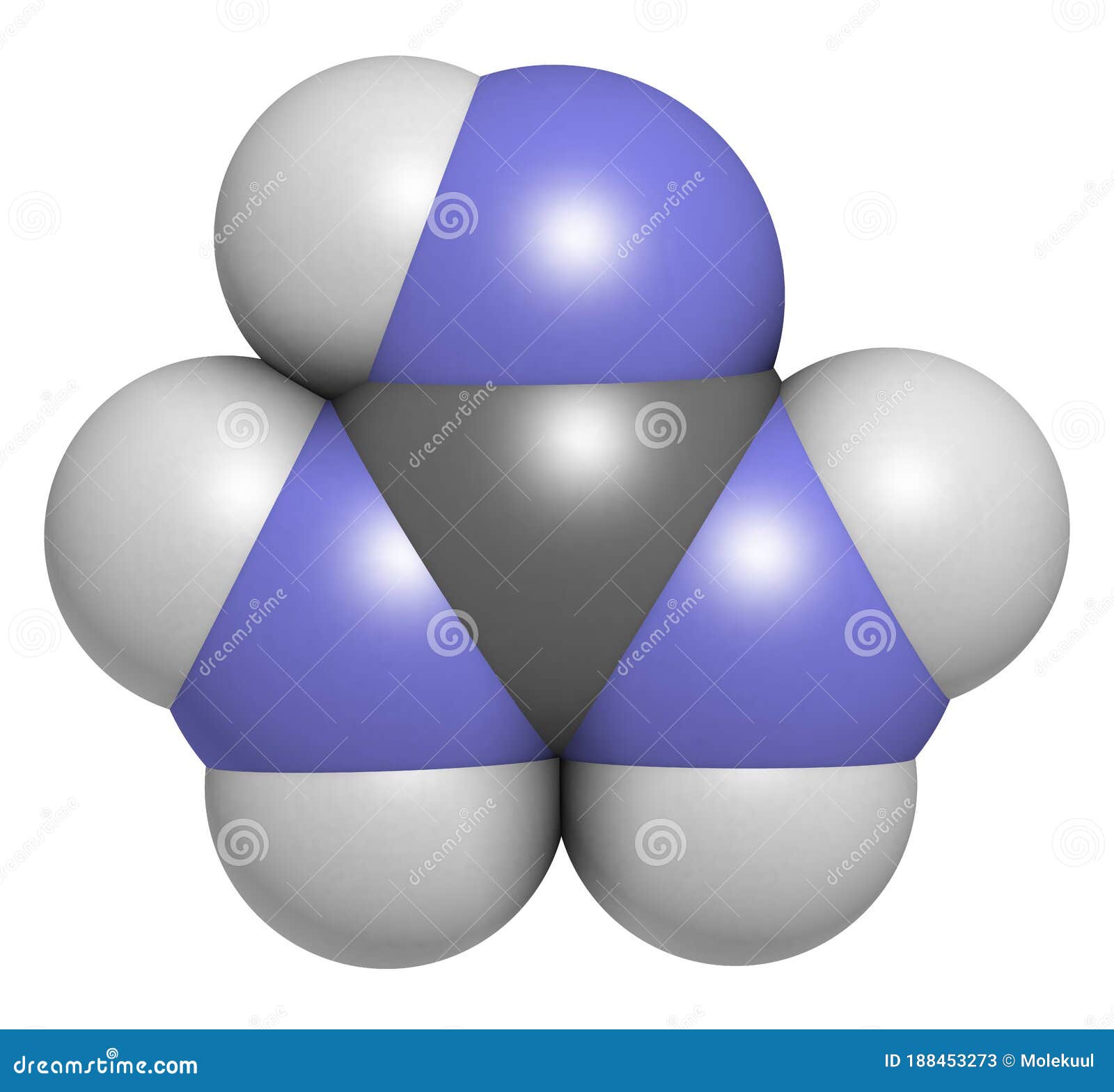 Guanidine Molecule. 3D Rendering Stock Illustration - Illustration of ...