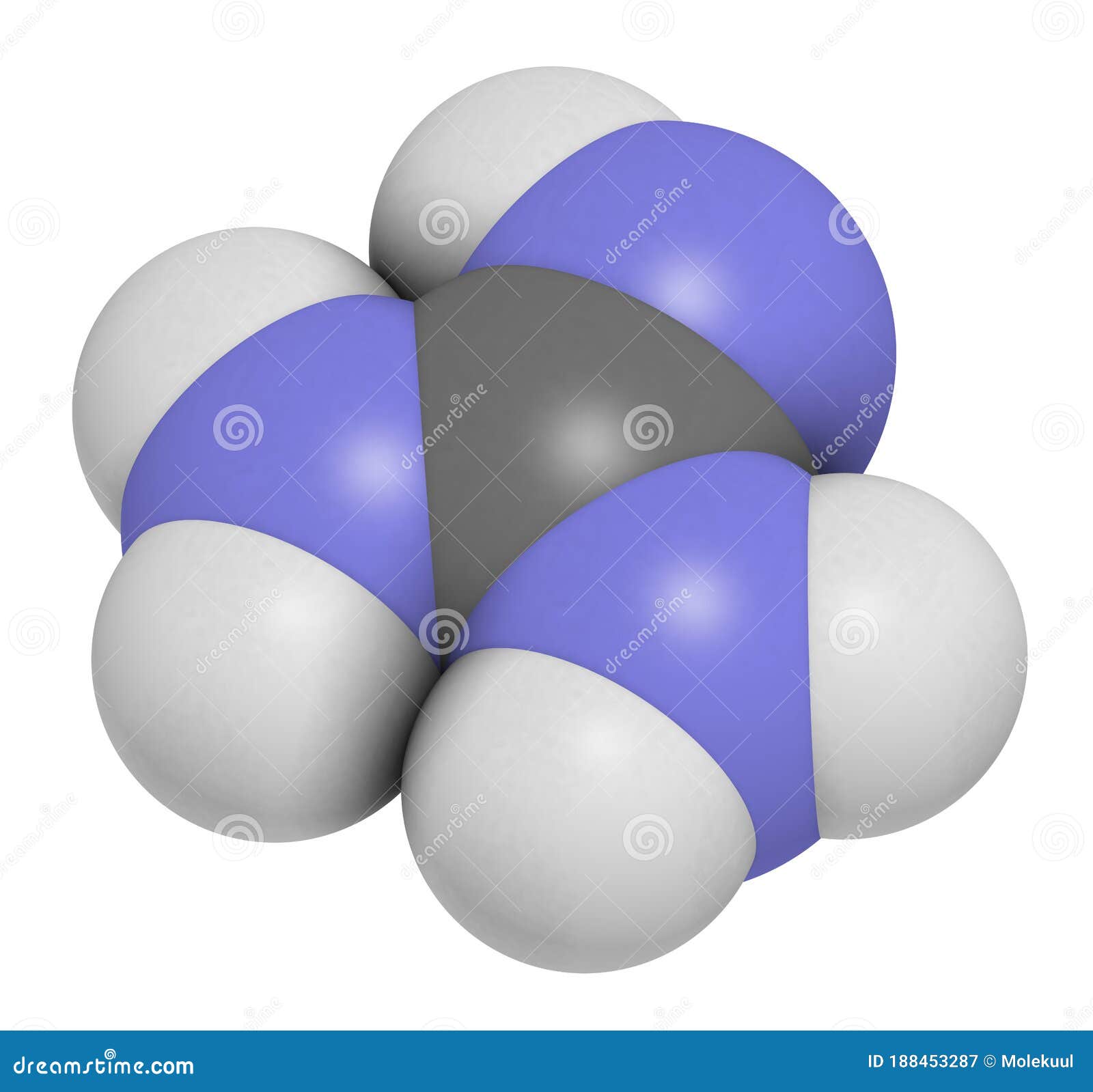 Guanidine Molecule. Skeletal Chemical Formula. Vector Illustration ...