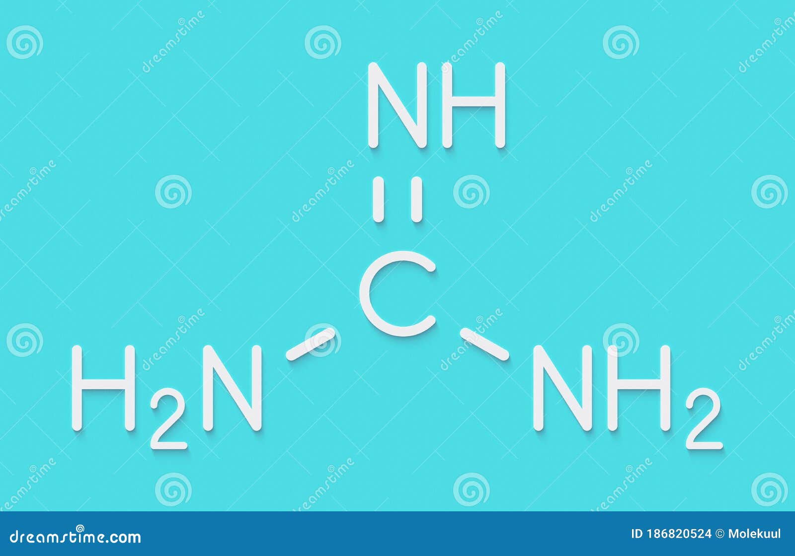 Guanidine Molecule. Skeletal Formula. Stock Illustration - Illustration ...