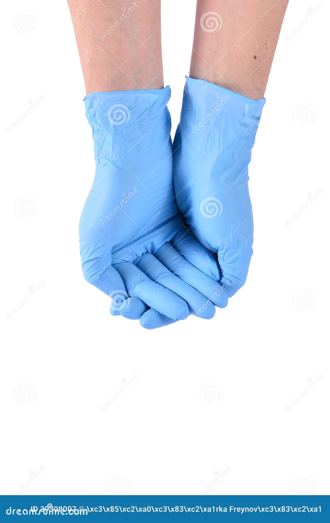 Guantes azules imagen de archivo. Imagen de persona, concepto - 39308007