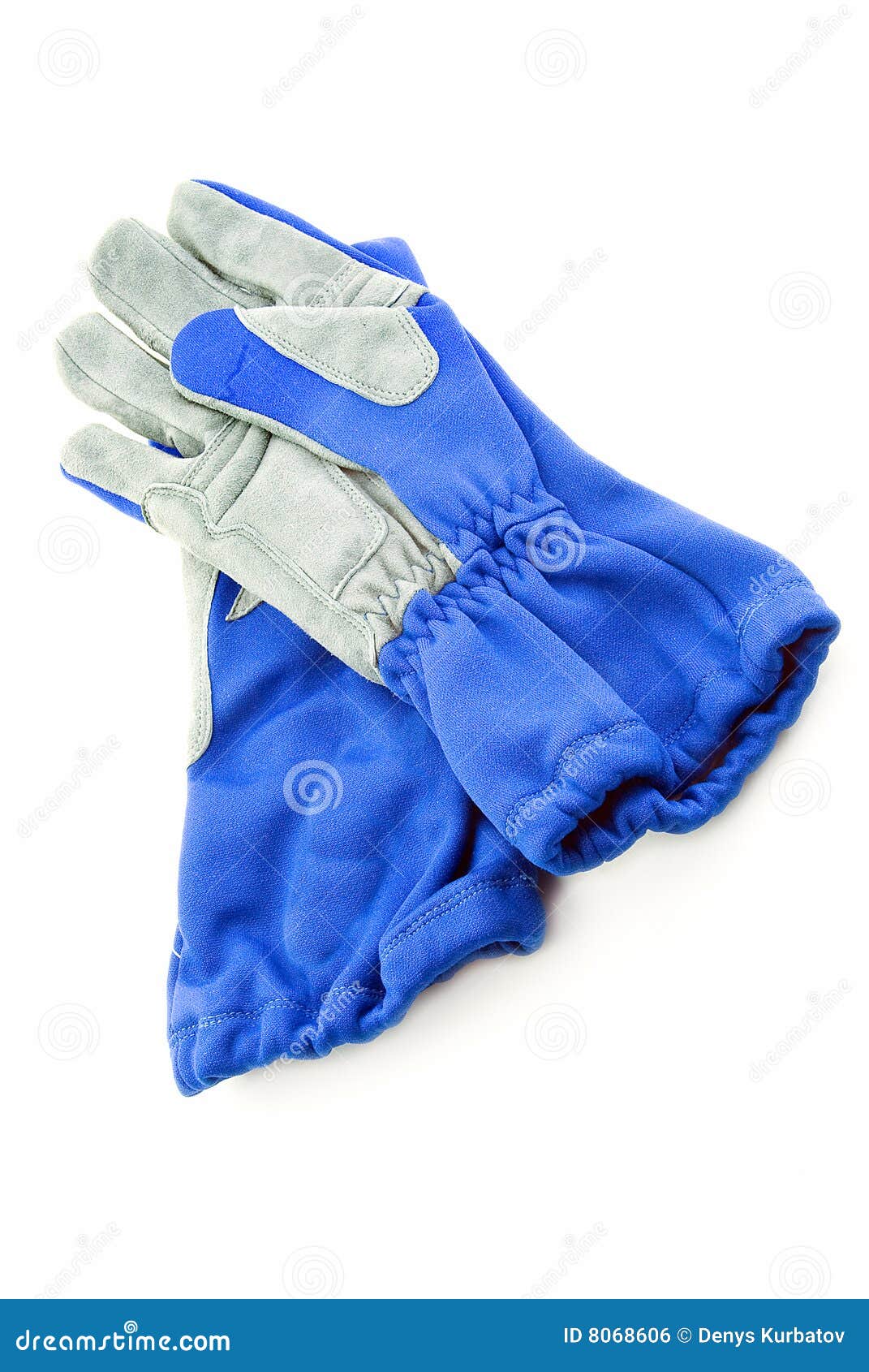 Guantes azules foto de archivo. Imagen de material, imitar - 8068606