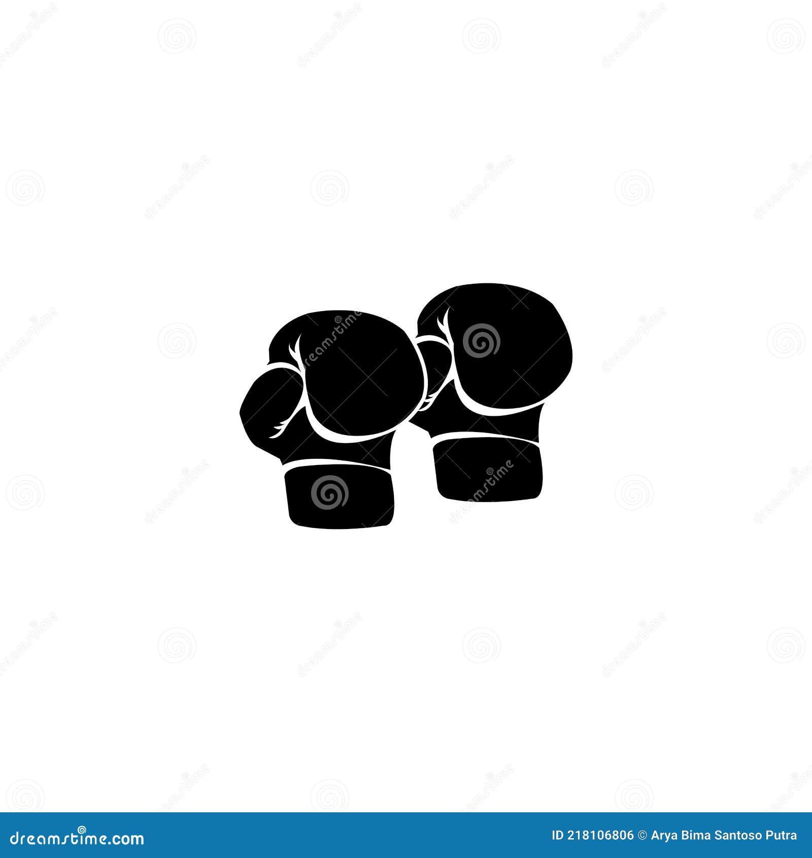 Guantes De Boxeo Simple Icono Vector Logo Stock de ilustración ...