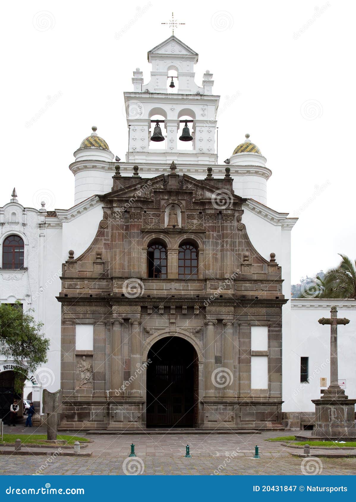 Guapulo church (Quito) stock image. Image of church, tower - 20431847