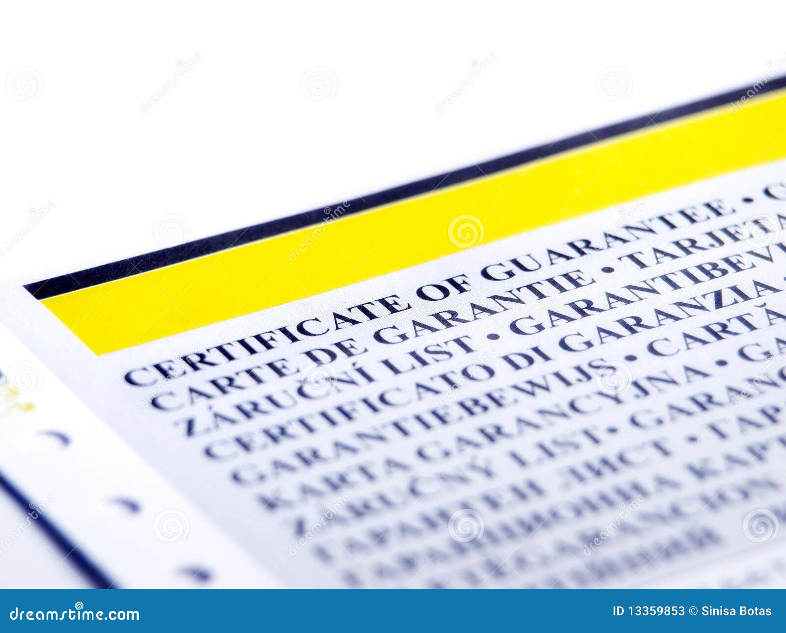 Guarantee stock image. Image of white, agreement, receipt - 13359853