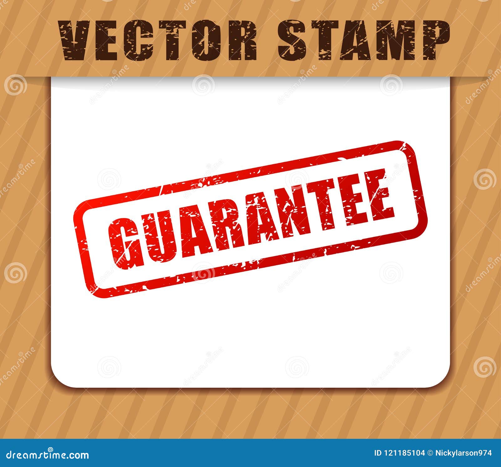 Guarantee Buffered on White Paper Stock Vector - Illustration of vector ...