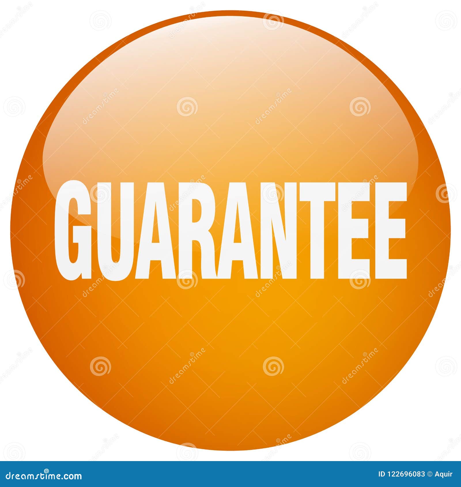 Guarantee button stock vector. Illustration of sign - 122696083