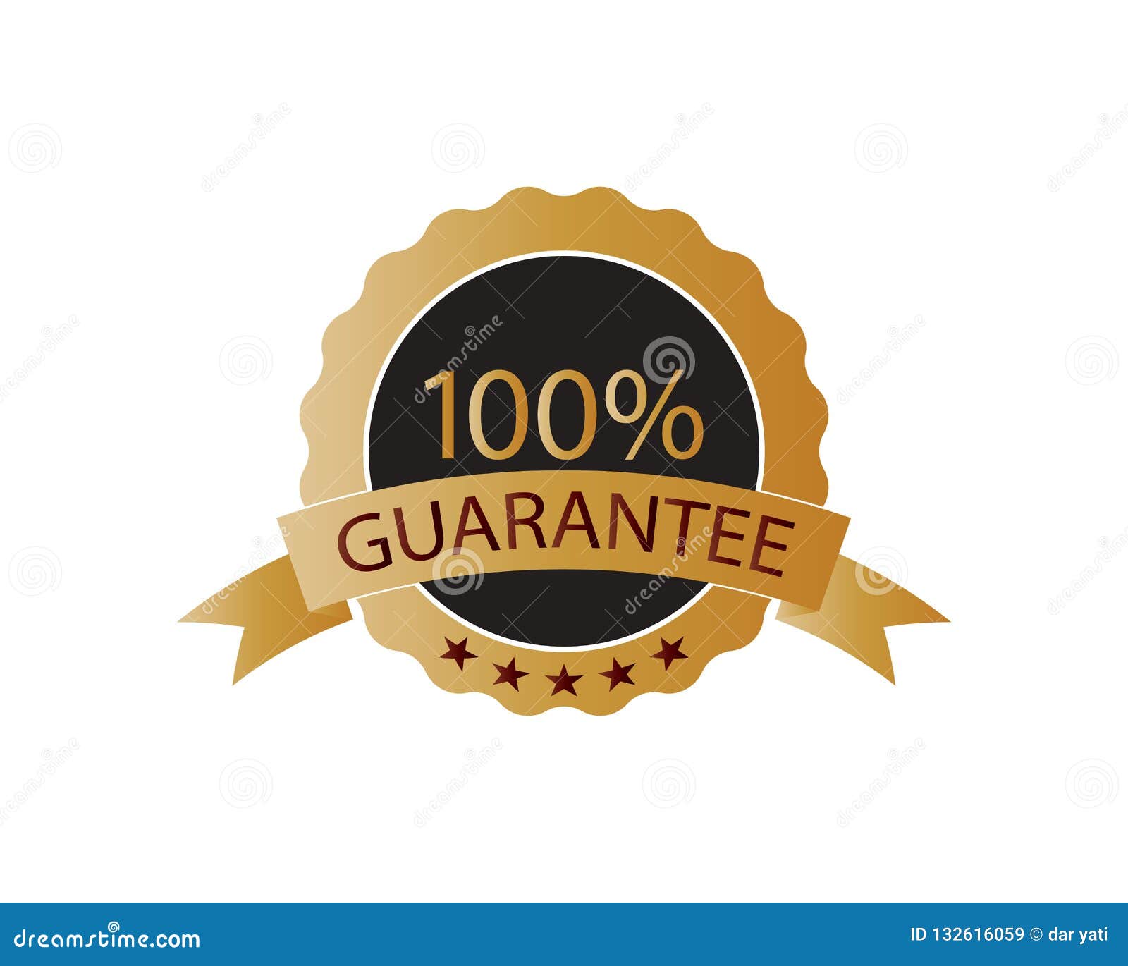 Guarantee Gold Stamp Sign Vector Stock Illustration - Illustration of ...