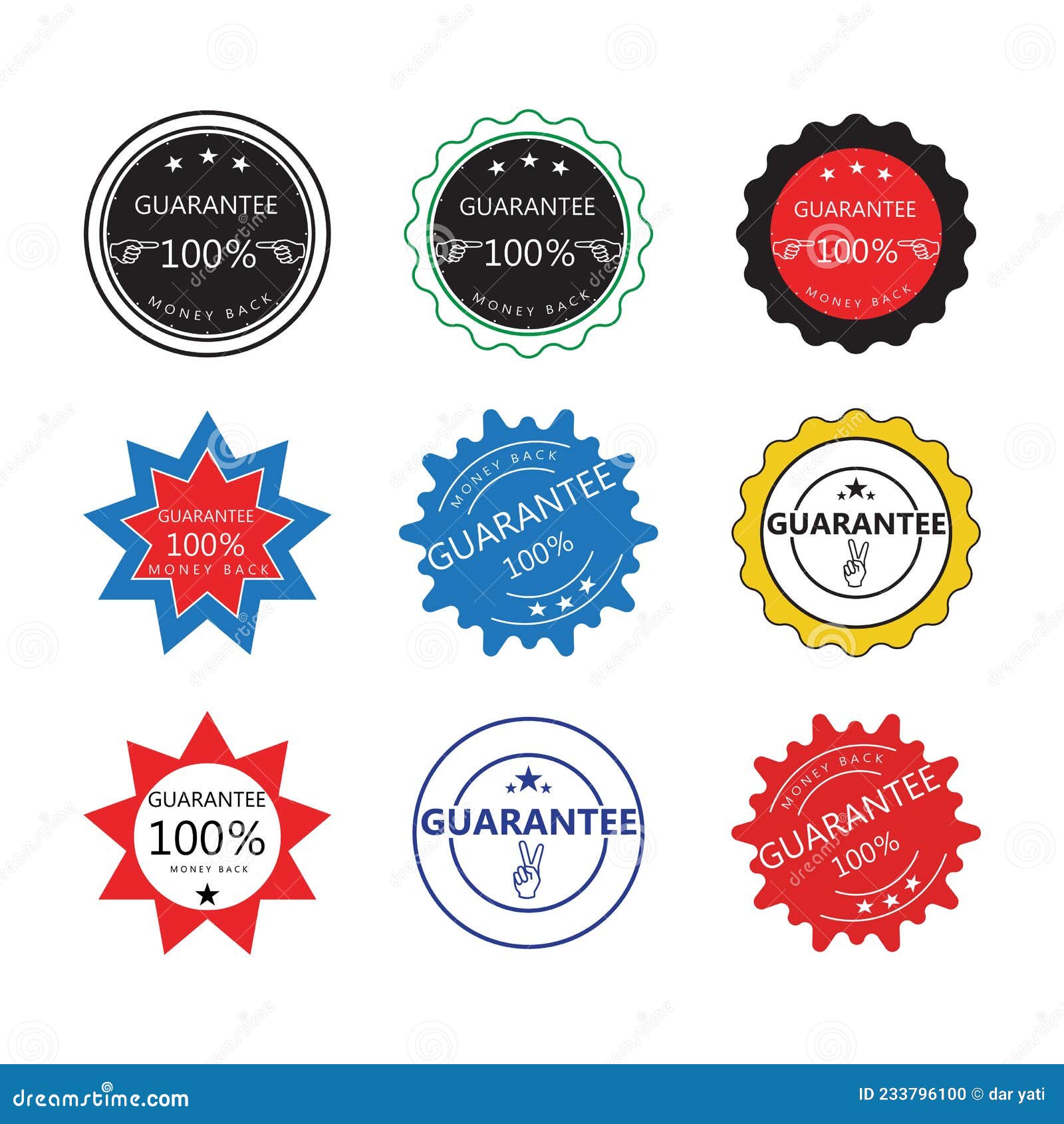 Guarantee Gold Stamp Sign Vector Illustration Stock Vector ...