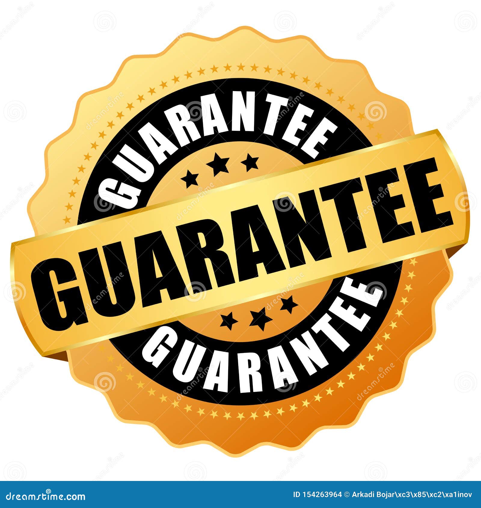 Guarantee gold vector icon stock vector. Illustration of mark - 154263964