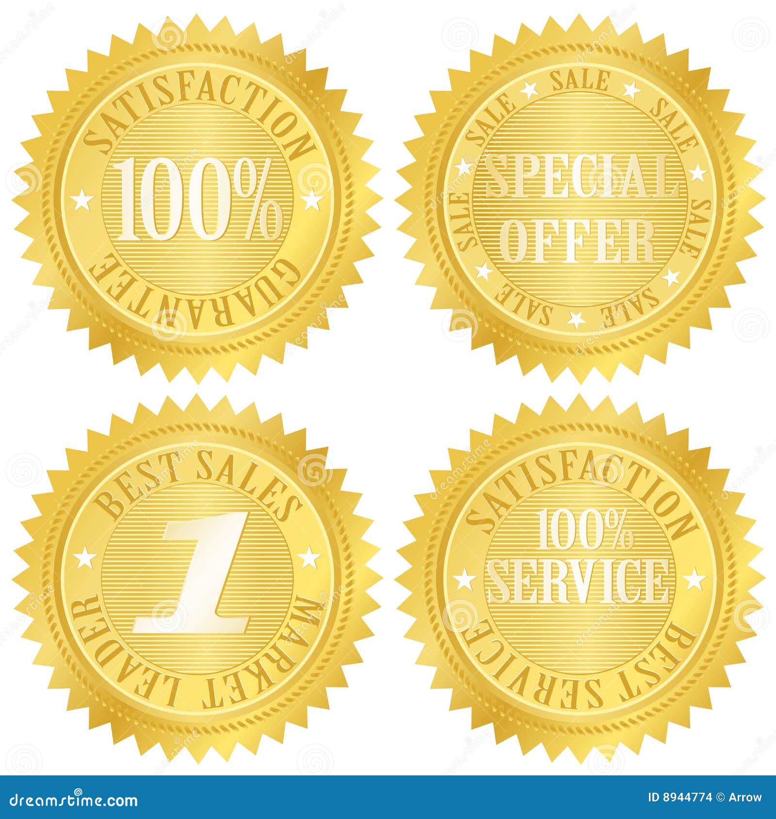 Guarantee golden label stock illustration. Illustration of design - 8944774