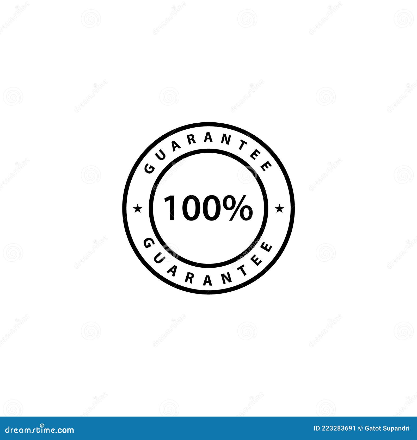 Guarantee Icon Vector Logo Design Template Stock Vector - Illustration ...