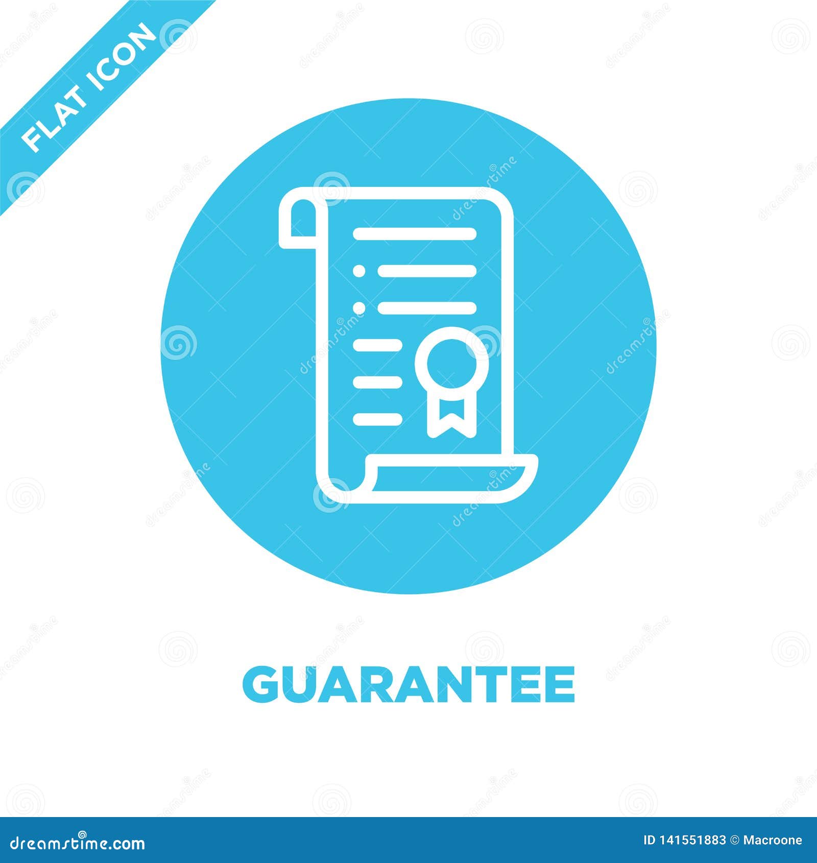 Guarantee Icon Vector. Thin Line Guarantee Outline Icon Vector ...