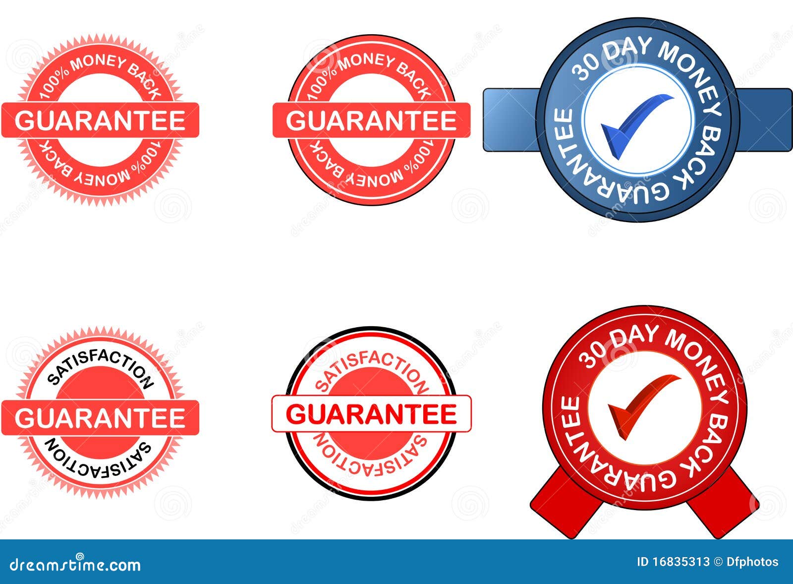 Guarantee label stock illustration. Illustration of element - 16835313