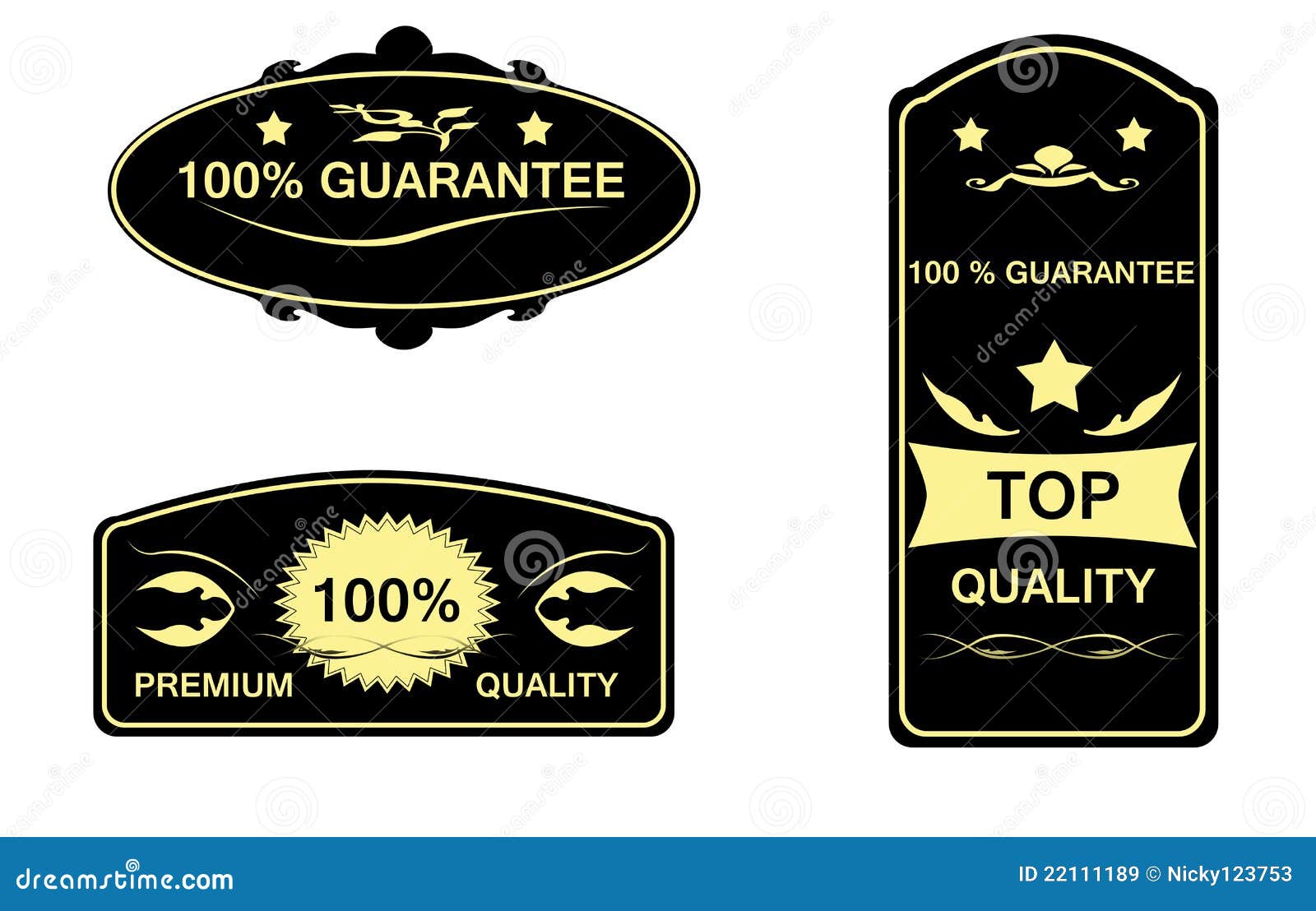 Guarantee label stock illustration. Illustration of collection - 22111189