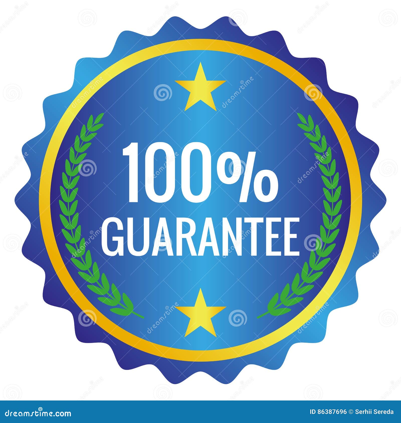 Guarantee label stock illustration. Illustration of abstract - 86387696