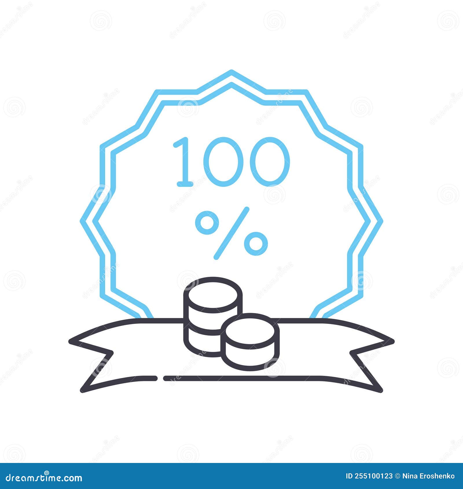 Guarantee Line Icon, Outline Symbol, Vector Illustration, Concept Sign ...