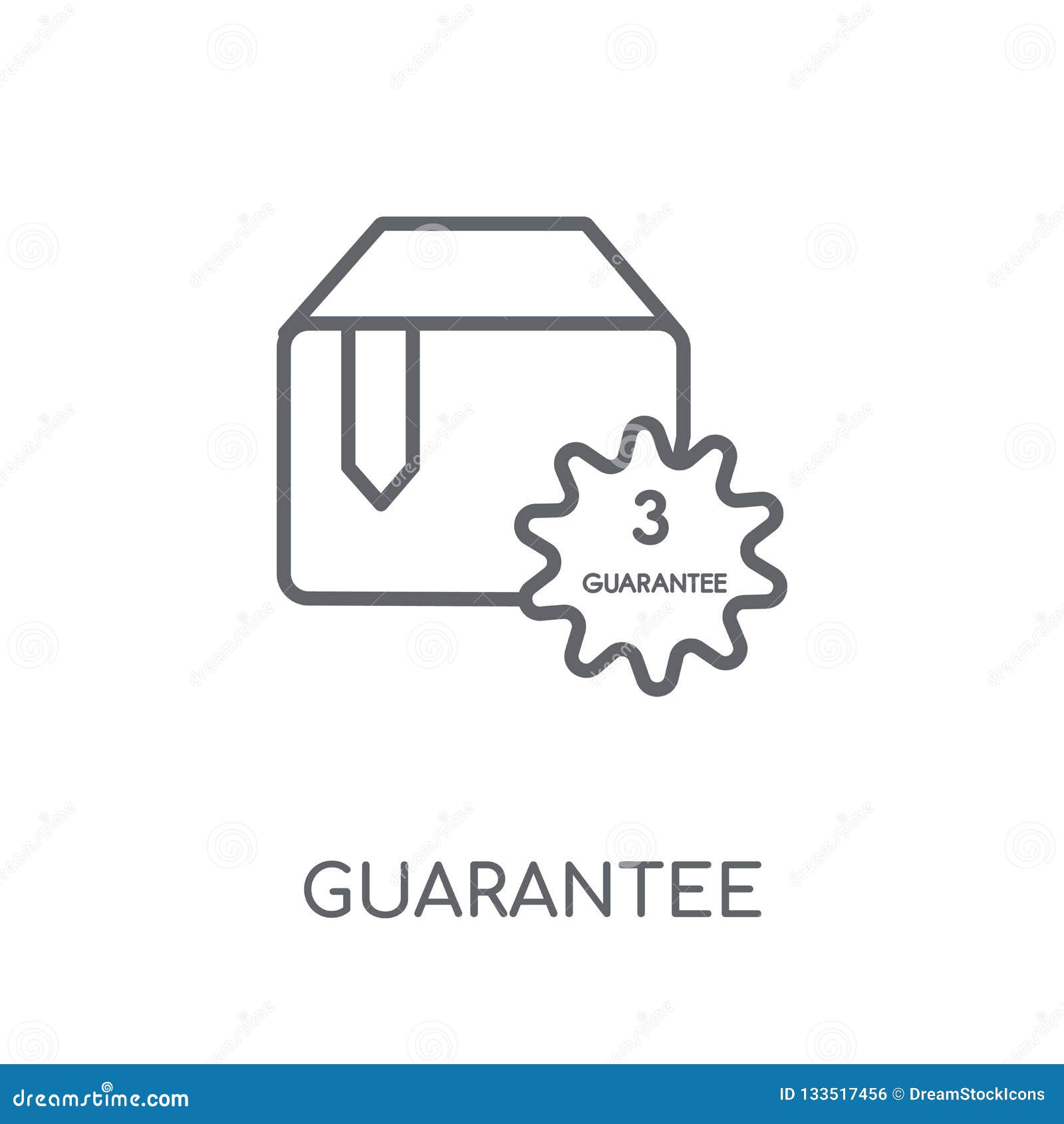 Guarantee Linear Icon. Modern Outline Guarantee Logo Concept on Stock ...