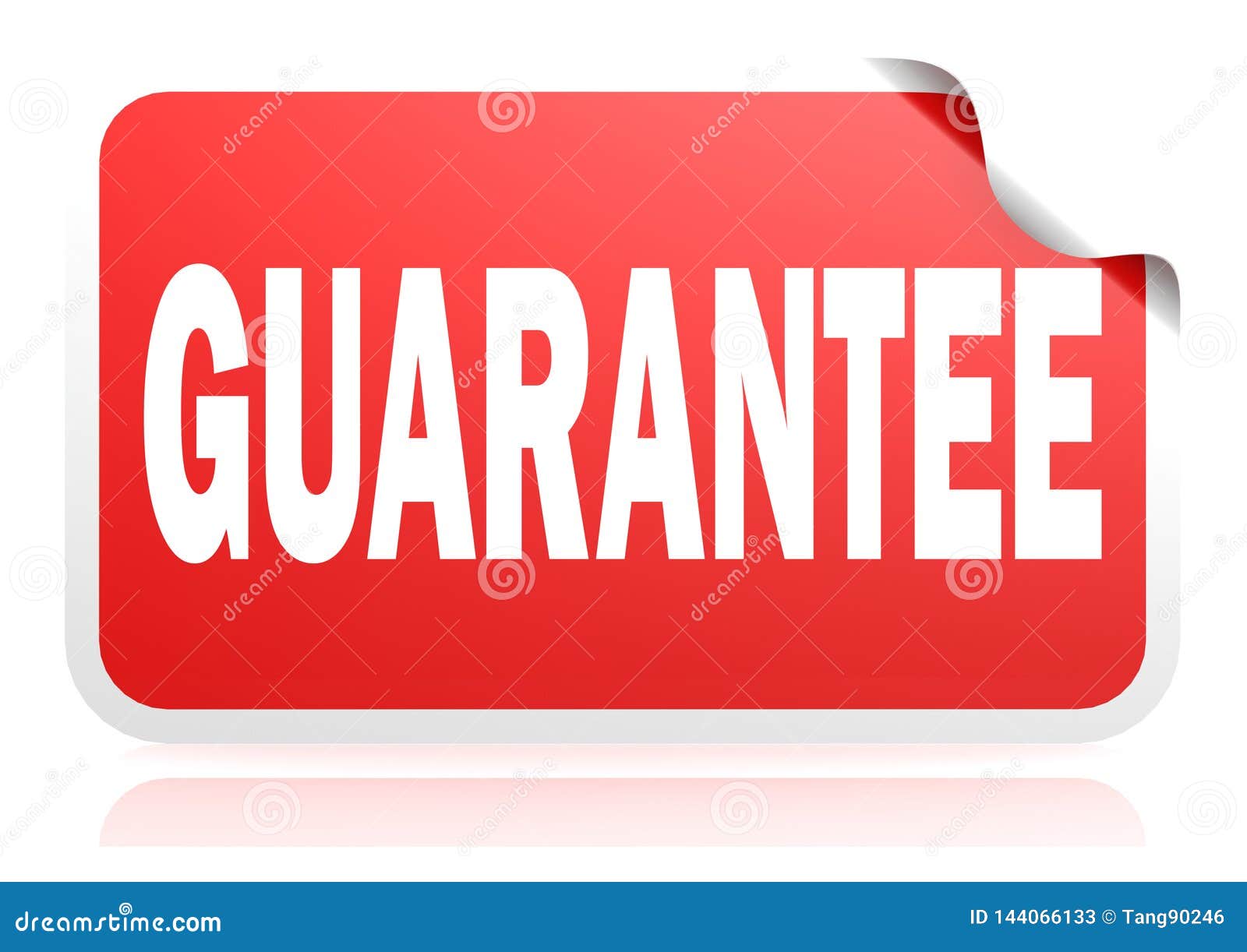 Guarantee Red Square Banner Stock Illustration - Illustration of ...
