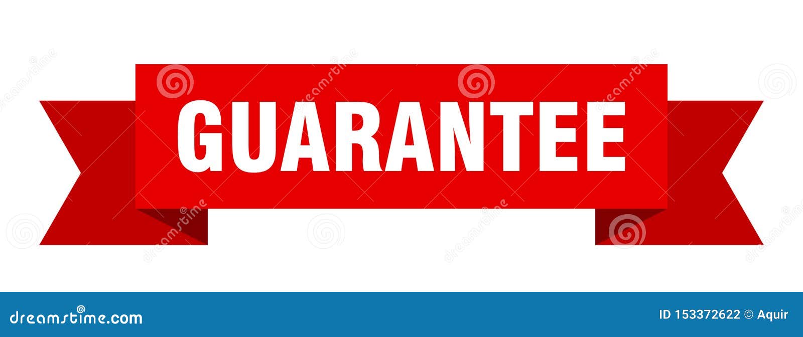 Guarantee ribbon. stock vector. Illustration of white - 153372622