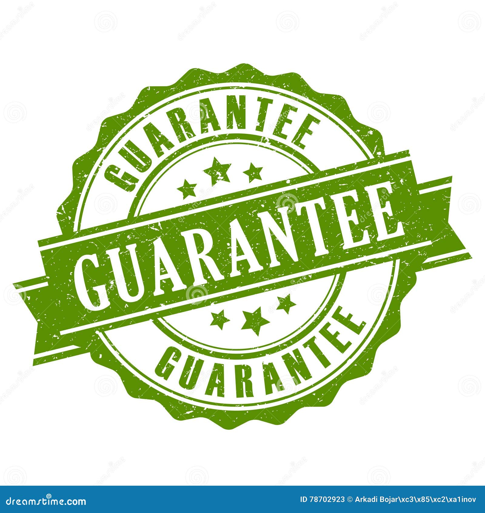 Guarantee ribbon stamp stock vector. Illustration of isolated - 78702923