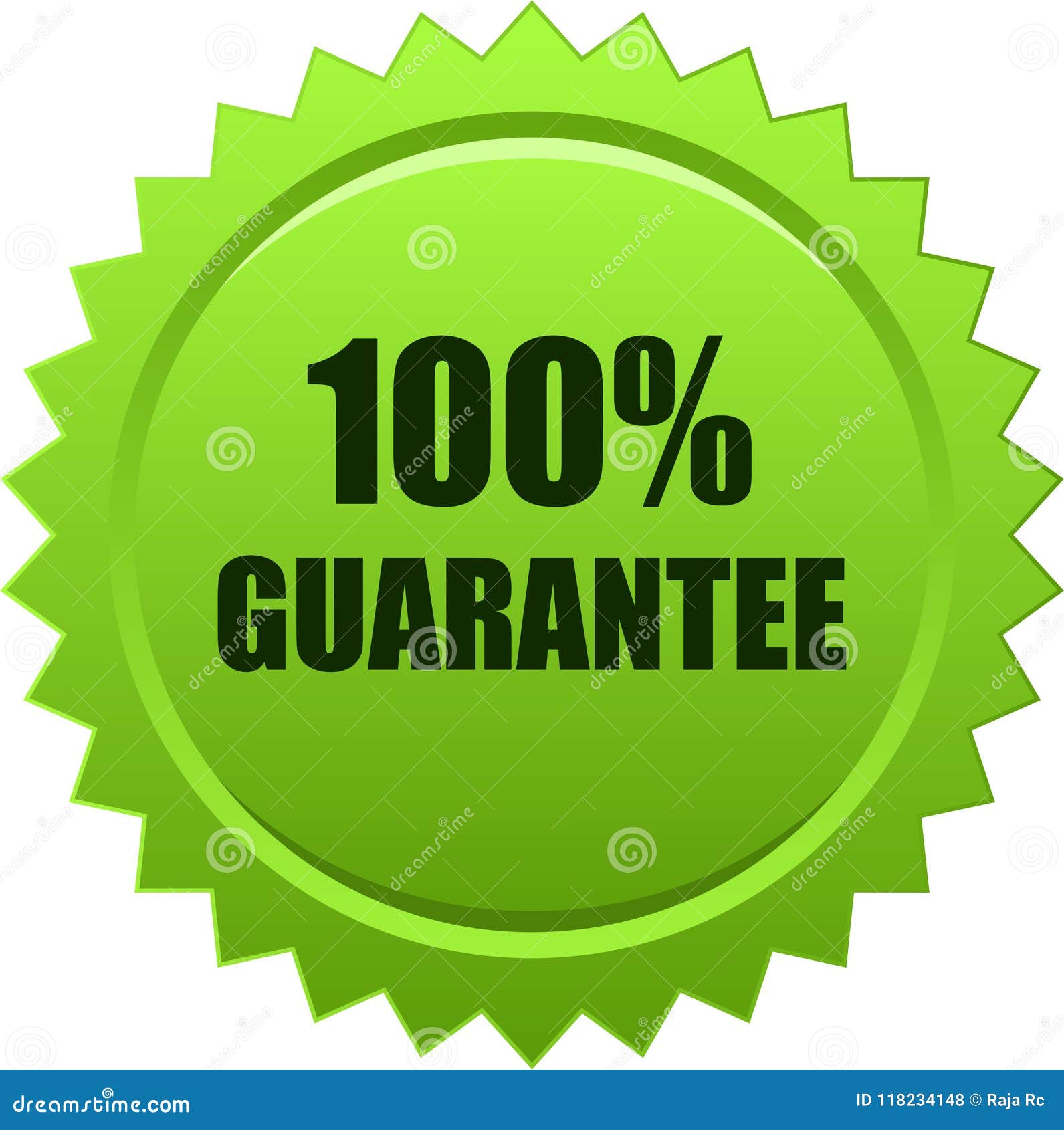 Guarantee seal stamp green stock vector. Illustration of computer ...