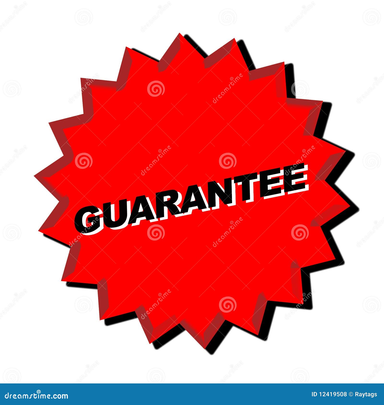 Guarantee sign stock illustration. Illustration of internet - 12419508