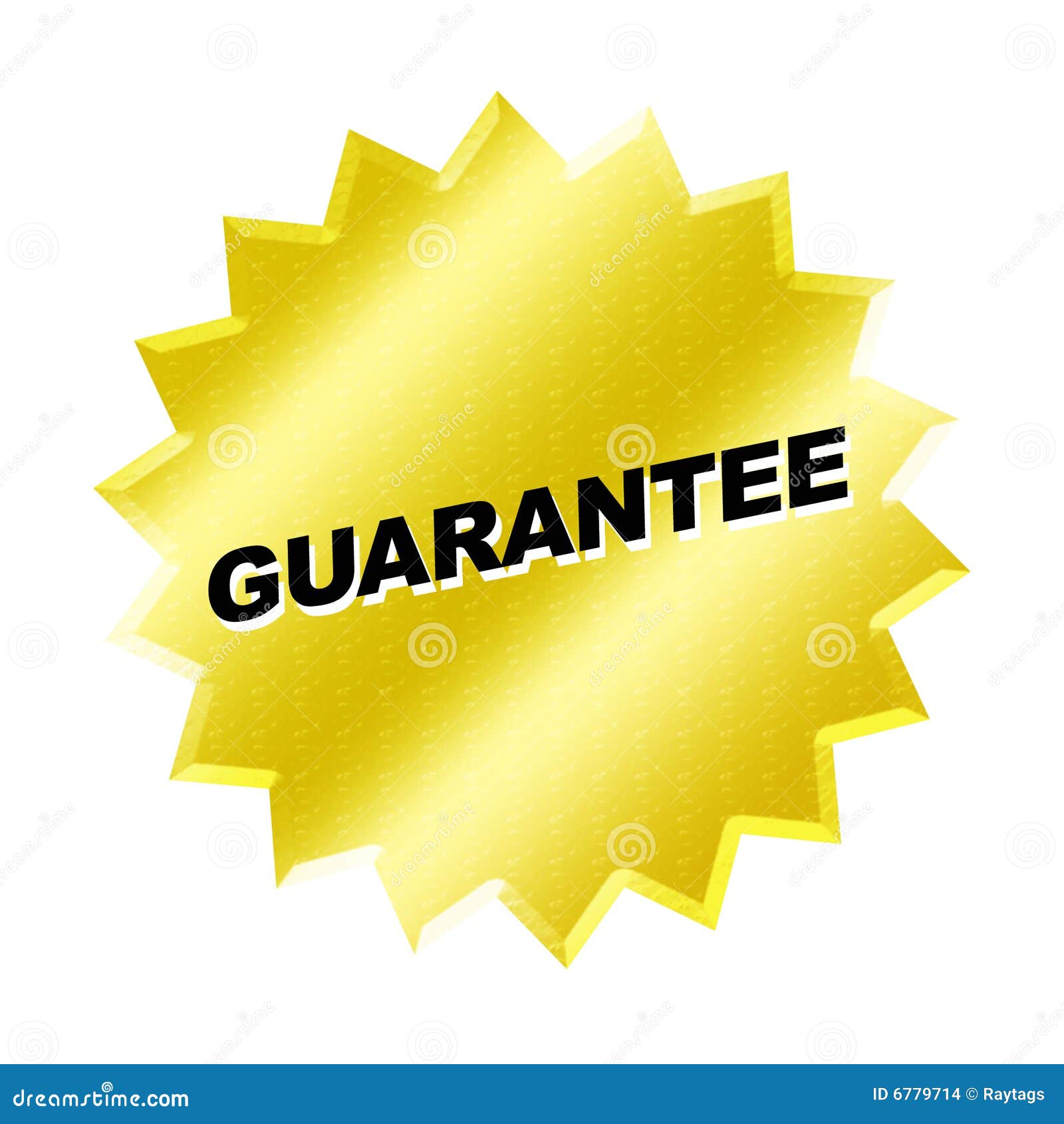 Guarantee Sign stock illustration. Illustration of yellow - 6779714