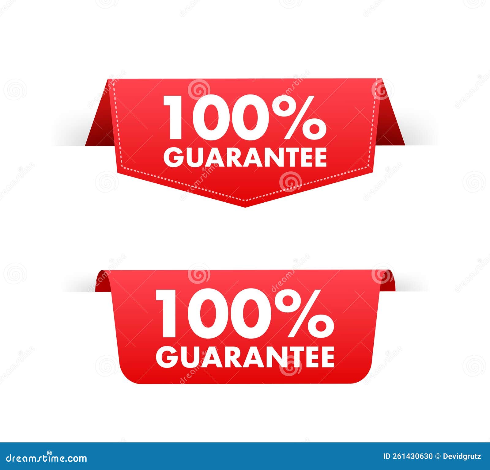 100 Guarantee Sign, Label. Guaranteed Tags Stock Vector - Illustration ...