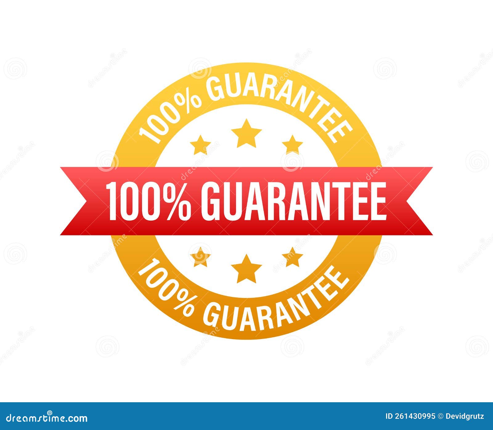 100 Guarantee Sign, Label. Guaranteed Tags Stock Vector - Illustration ...