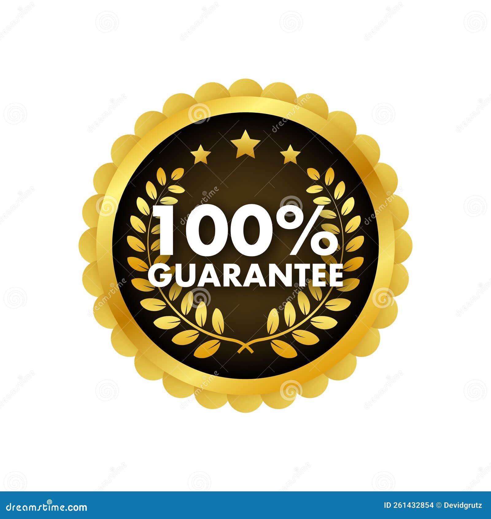 100 Guarantee Sign, Label. Guaranteed Tags Stock Vector - Illustration ...
