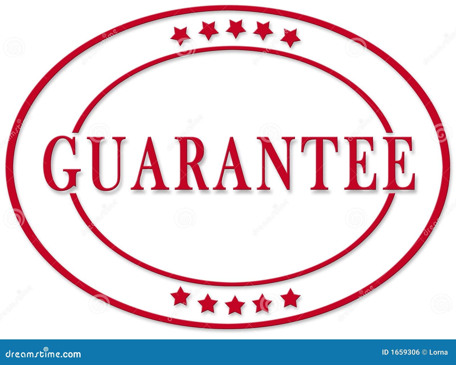 Guarantee stamp stock illustration. Illustration of risk - 1659306