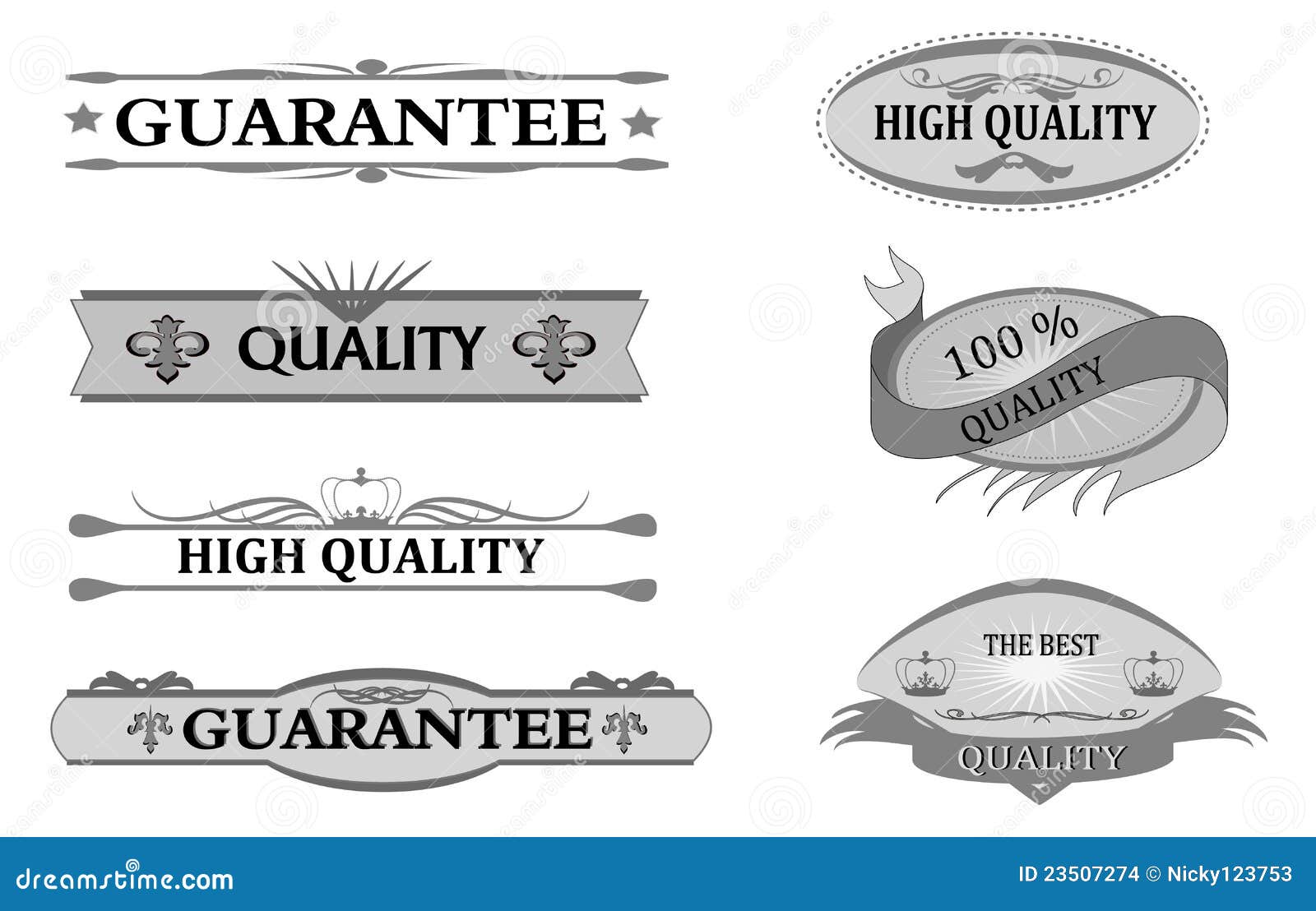 Guarantee sticker stock vector. Illustration of decorative - 23507274
