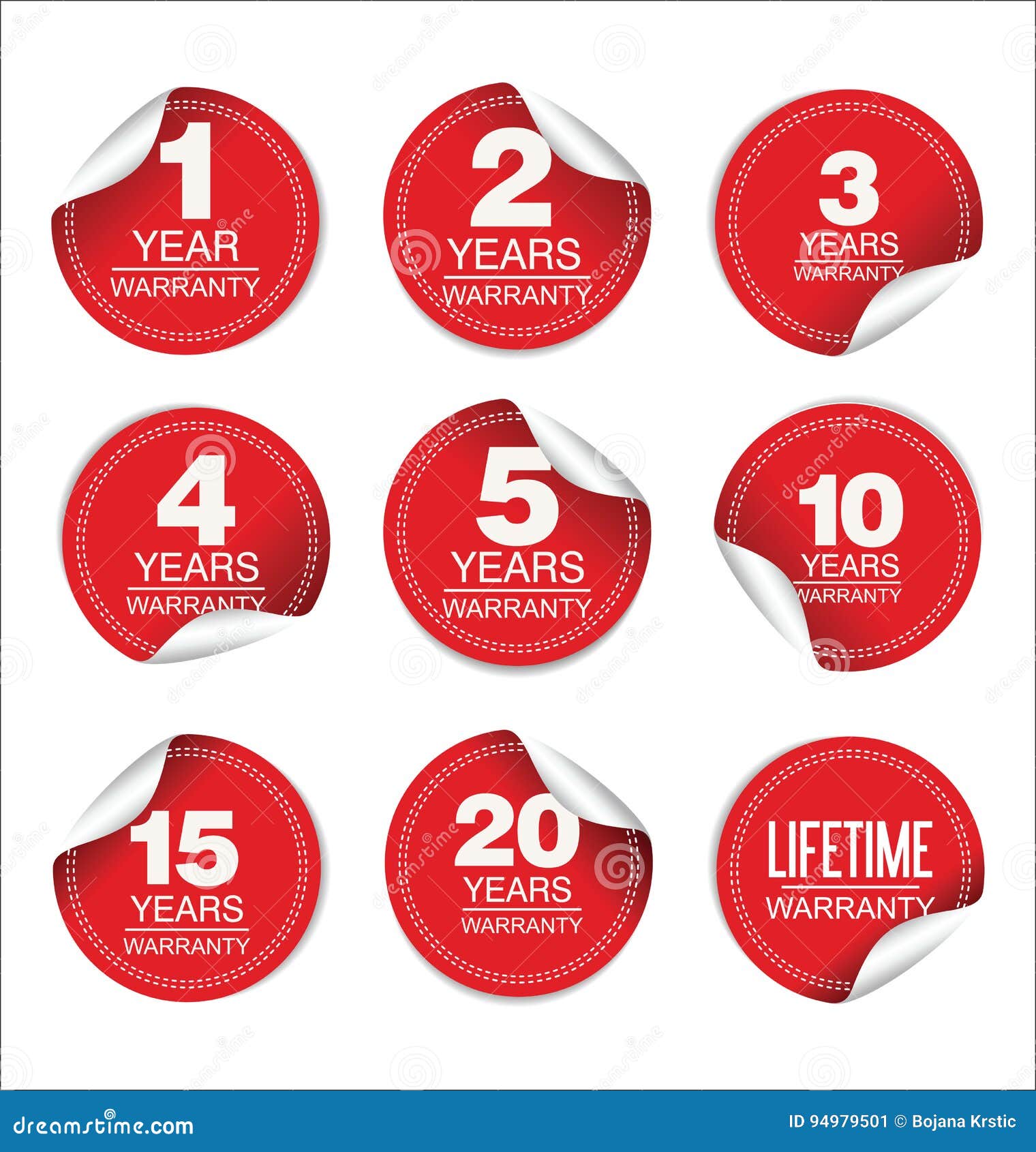 Guarantee Stickers Modern Design Collection Stock Illustration ...